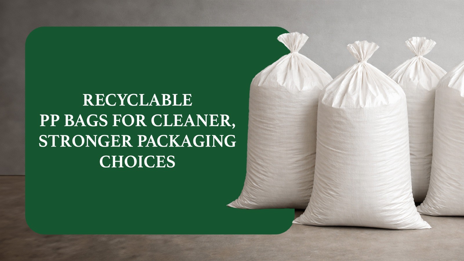 Recyclable PP Bags for Cleaner, Stronger Packaging
